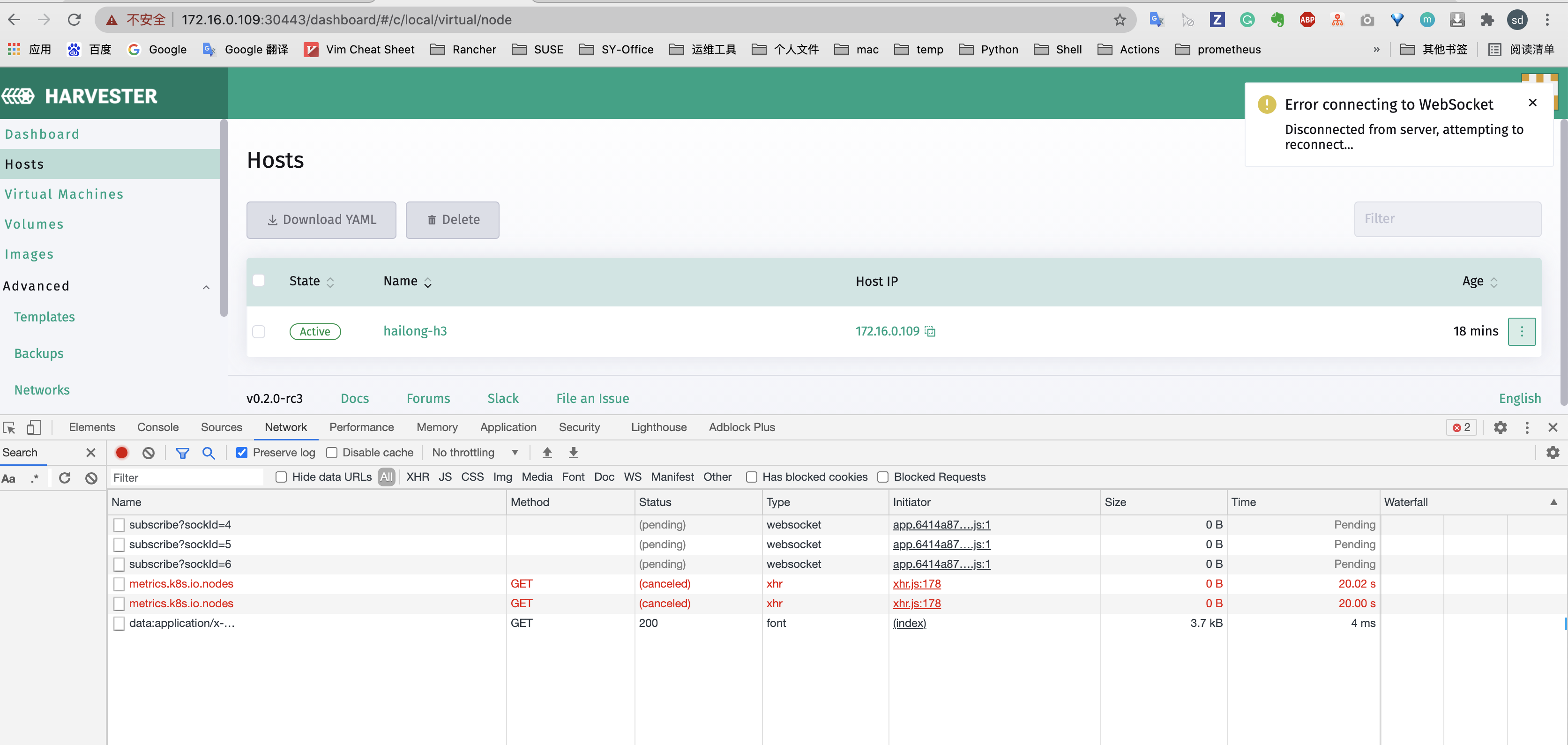 Bug Websocket Prompt Enhancement · Issue 683 · Harvesterharvester · Github