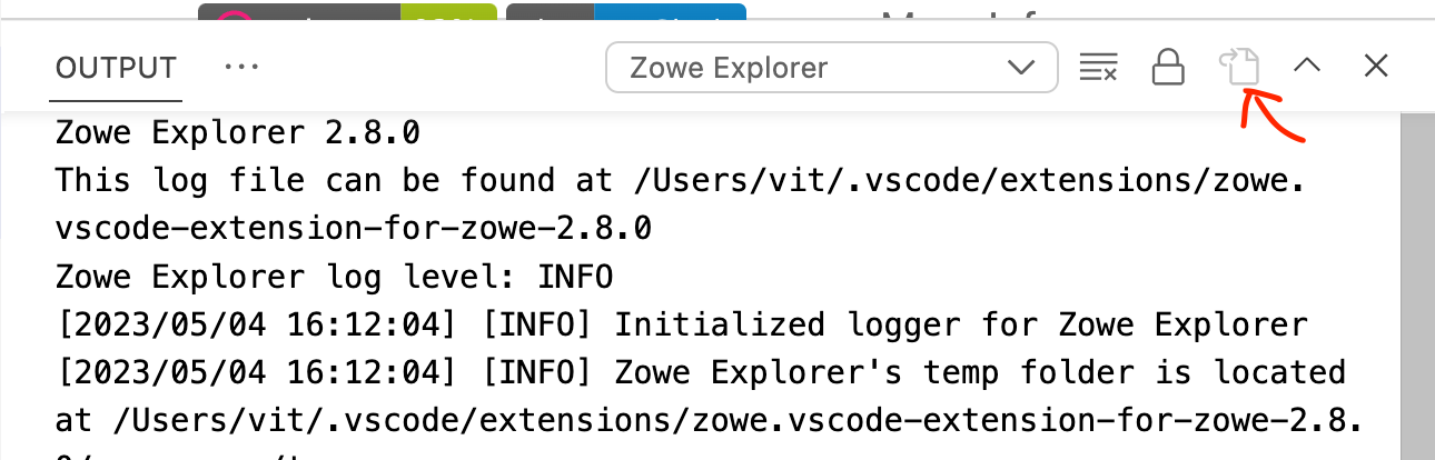 Add link to log file · Issue #2271 · zowe/zowe-explorer-vscode · GitHub