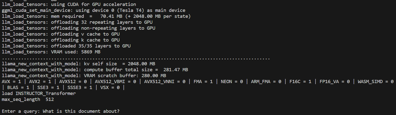 I ran the code successfully but can't receive the answer · Issue #518 · PromtEngineer/localGPT ...