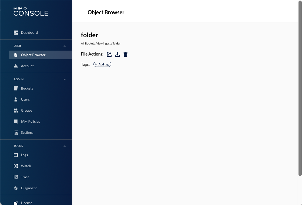 Minio Console Treating Empty Folder As A File · Issue 924 · Minio