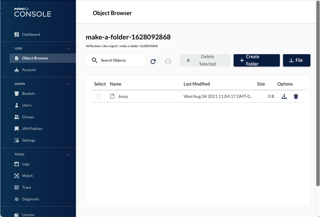 Minio console treating empty folder as a file · Issue #924 · minio/console · GitHub