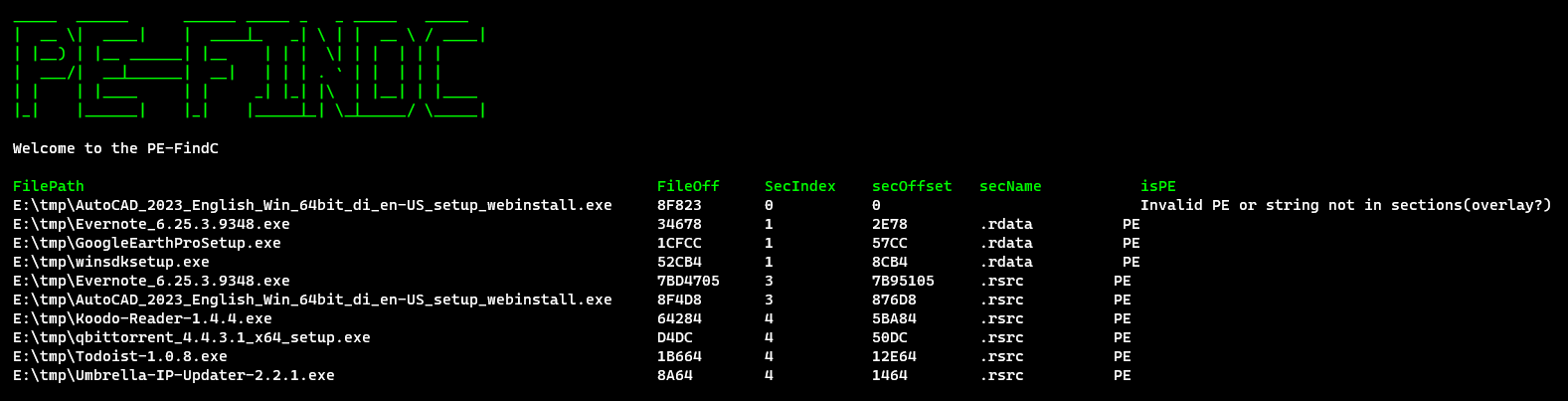 GitHub - rms523/PEFind: Search for ascii, unicode and hex strings in PE ...