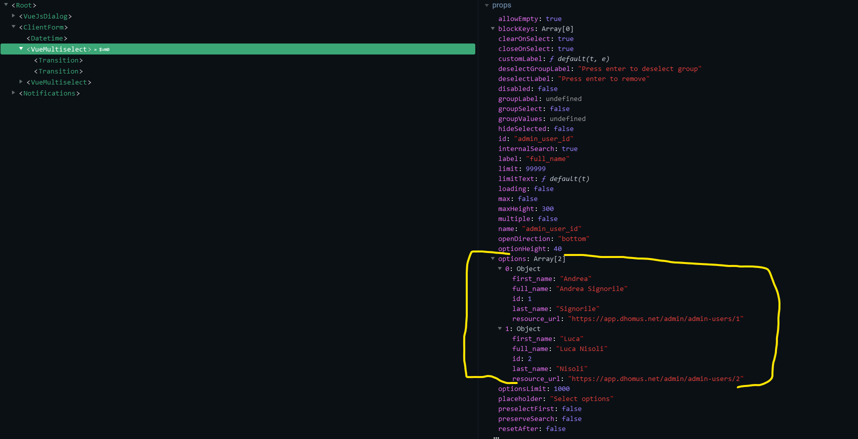 vue-multiselect doesn't fill with database value on edit · Issue #350 · BRACKETS-by-TRIAD ...