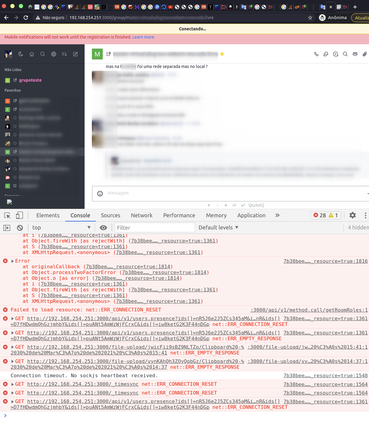 Rocketchat Crashing And Losing Connection After Restoring Backup · Issue 21420 · Rocketchat