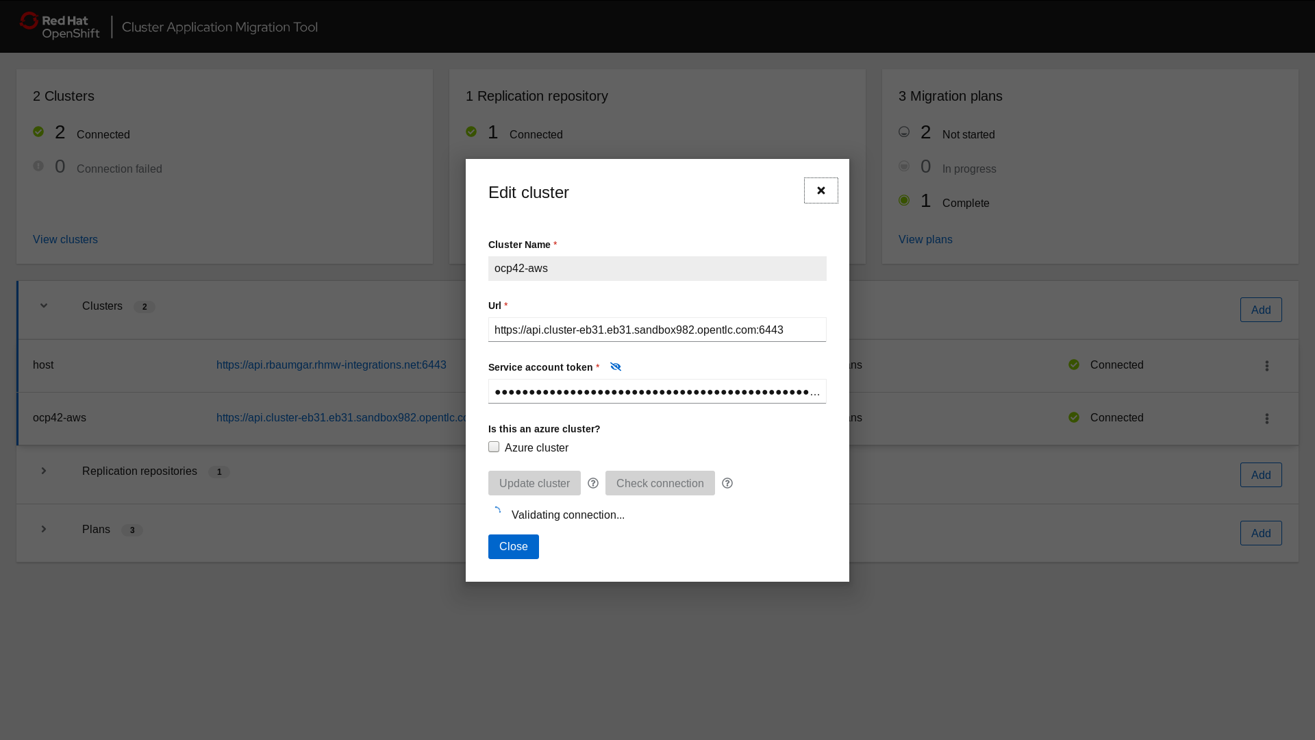 connection lost to source leads to unusable CAM · Issue #682 · migtools/mig-ui · GitHub