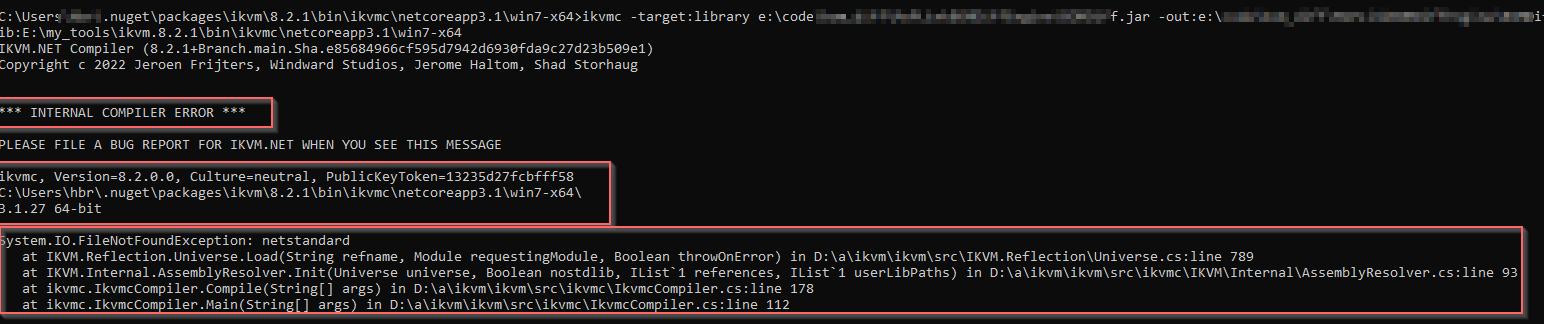 IKVMC.exe .net core "INTERNAL COMPILER ERROR" · Issue #183 · ikvmnet/ikvm · GitHub