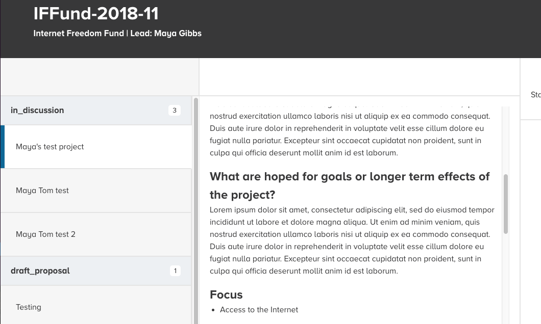 Submission by round detail view: Application detail view: Backend · Issue #815 · HyphaApp/hypha ...