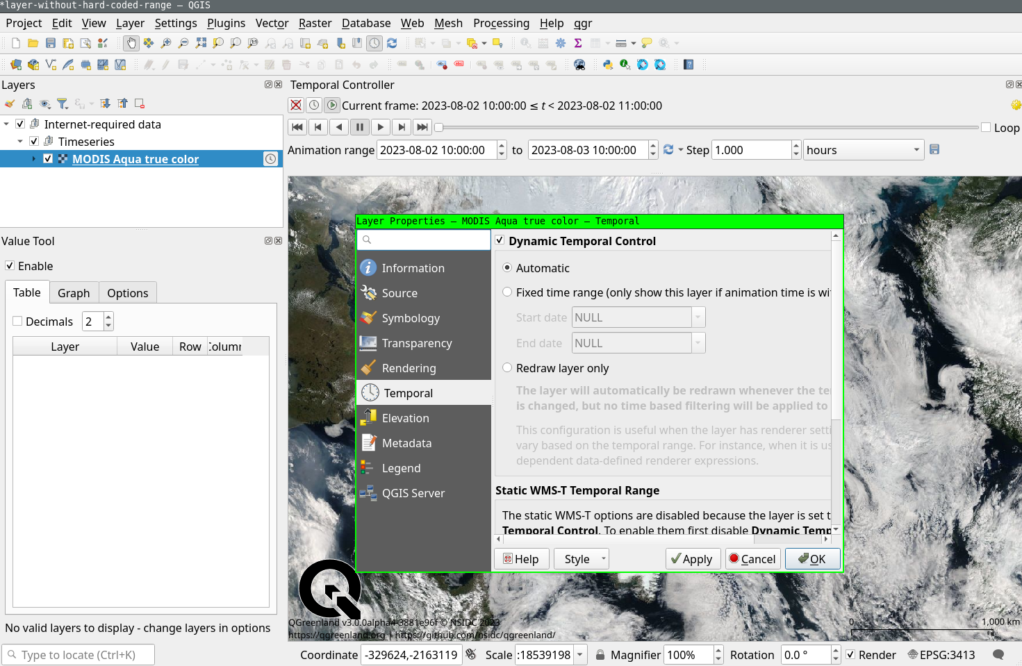 WMST layer timeDimensionExtent hard-coded in source URI does not update · Issue #54043 · qgis ...