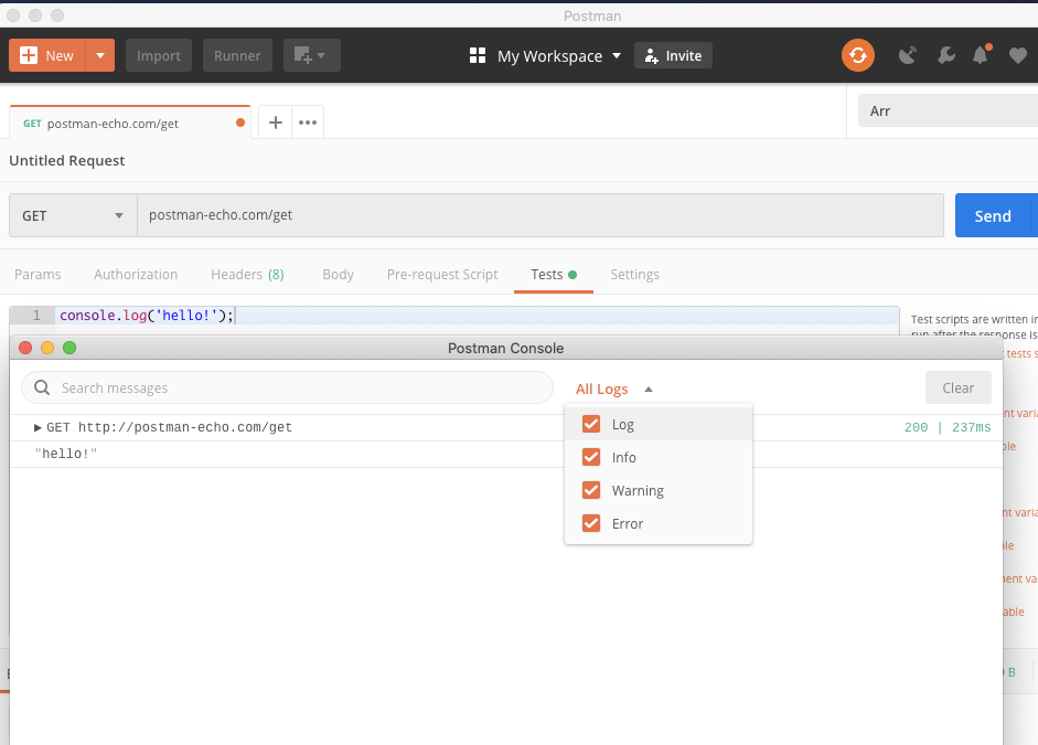 console.log not working, slow UI and high CPU use · Issue #7722 · postmanlabs/postman-app ...