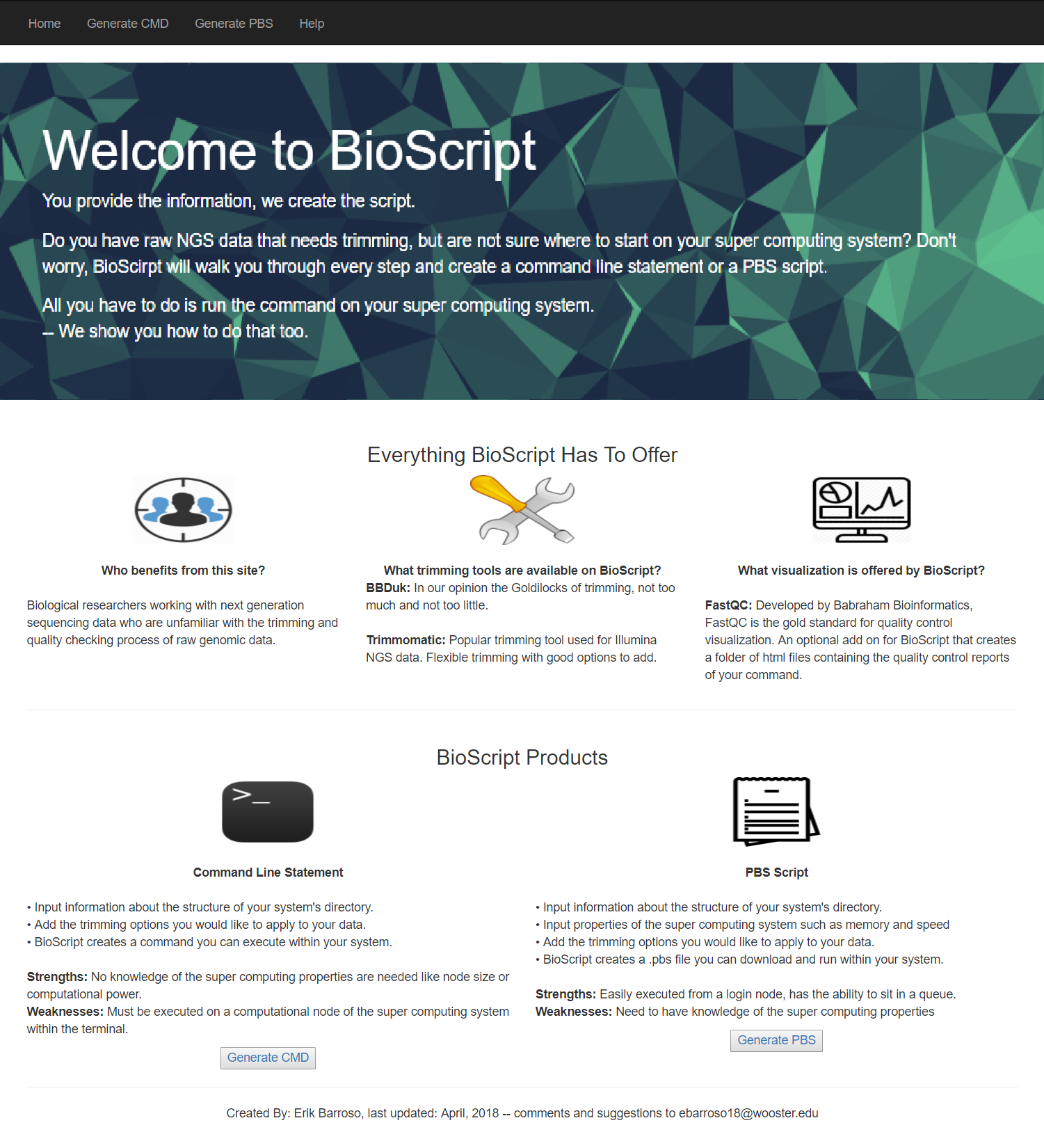 GitHub - 3barr/bioScript: Web application platform for NGS quality trimming