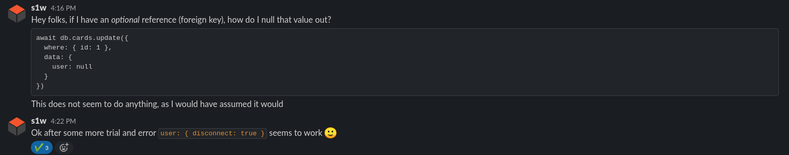 Add `disconnect` option for relations in docs · Issue #352 · prisma/docs · GitHub