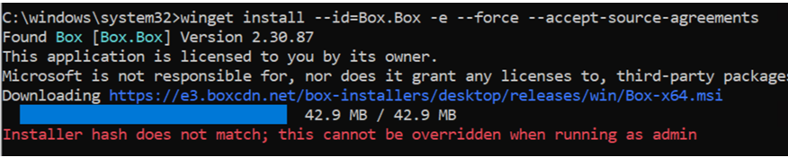 [Hash Validation]: Box.Box · Issue #119561 · microsoft/winget-pkgs · GitHub