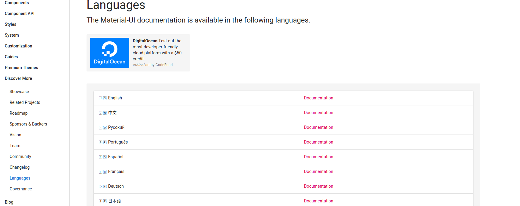 [docs] On website: Discorver More -> Languages -> english documentation link is broken · Issue ...