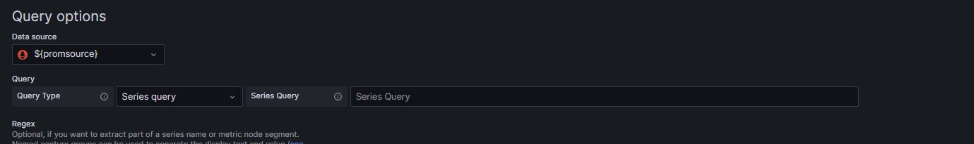 template variables/Query Type/Label Values optional Metrics field is is fixed size · Issue ...