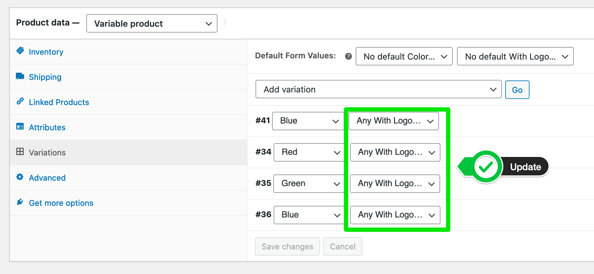 Attribute Change Label name stops image switching on attribute select ...