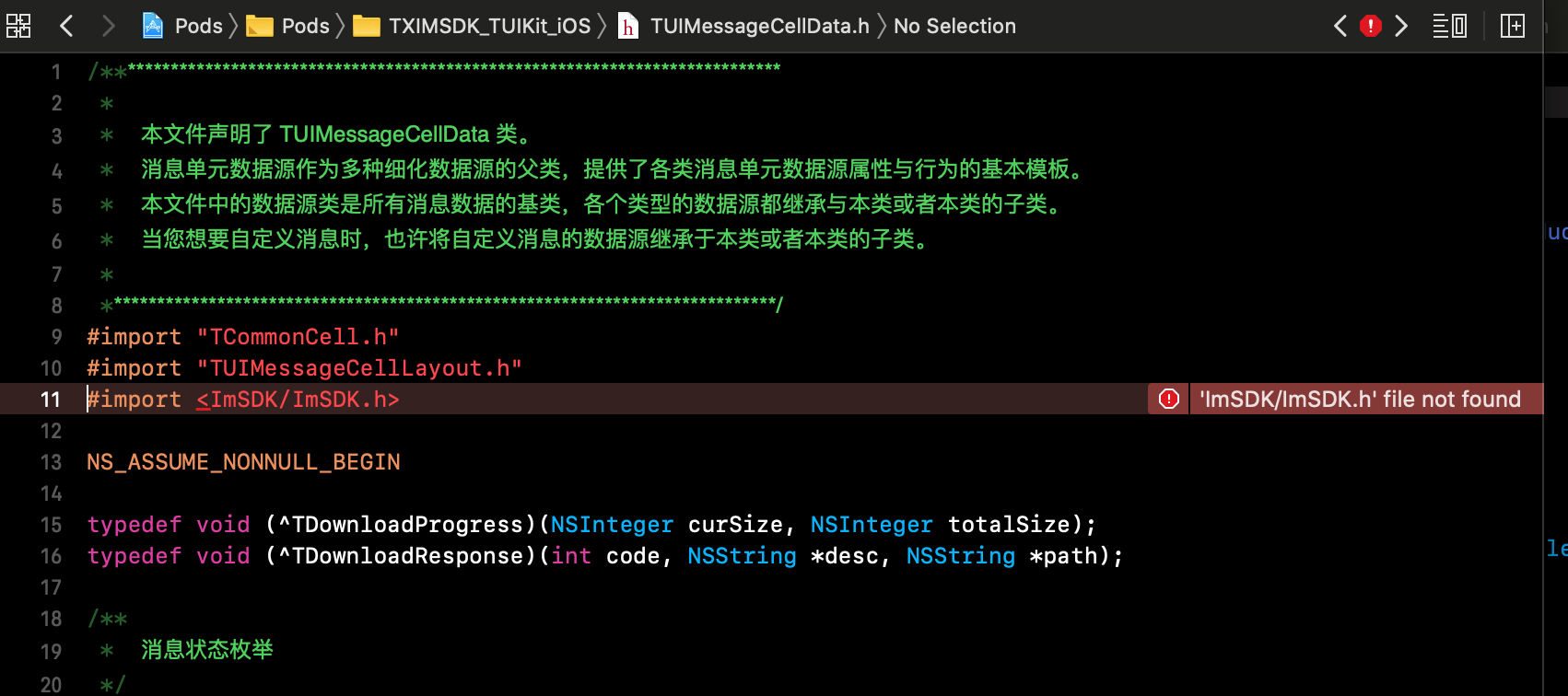 'ImSDK/ImSDK.h' file not found · Issue #856 · TencentCloud/TIMSDK · GitHub