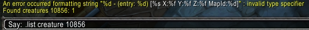 (Core) `.list creature X` command broken · Issue #17350 · azerothcore/azerothcore-wotlk · GitHub