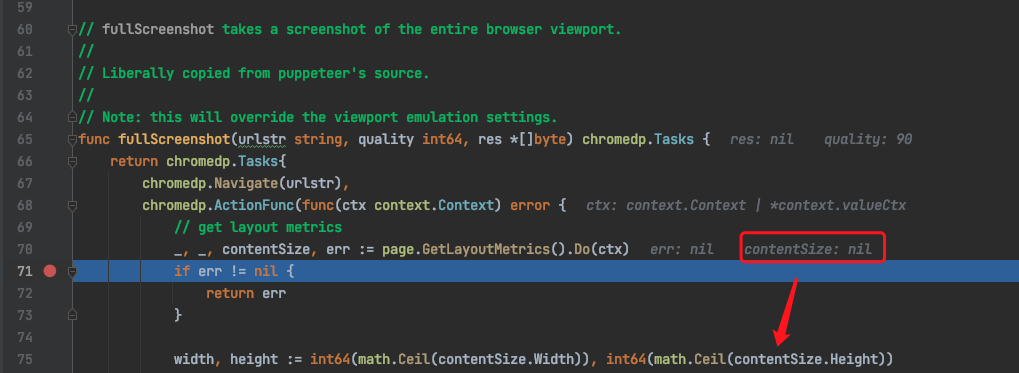 An example to capture a screenshot of the full page · Issue #82 · chromedp/chromedp · GitHub