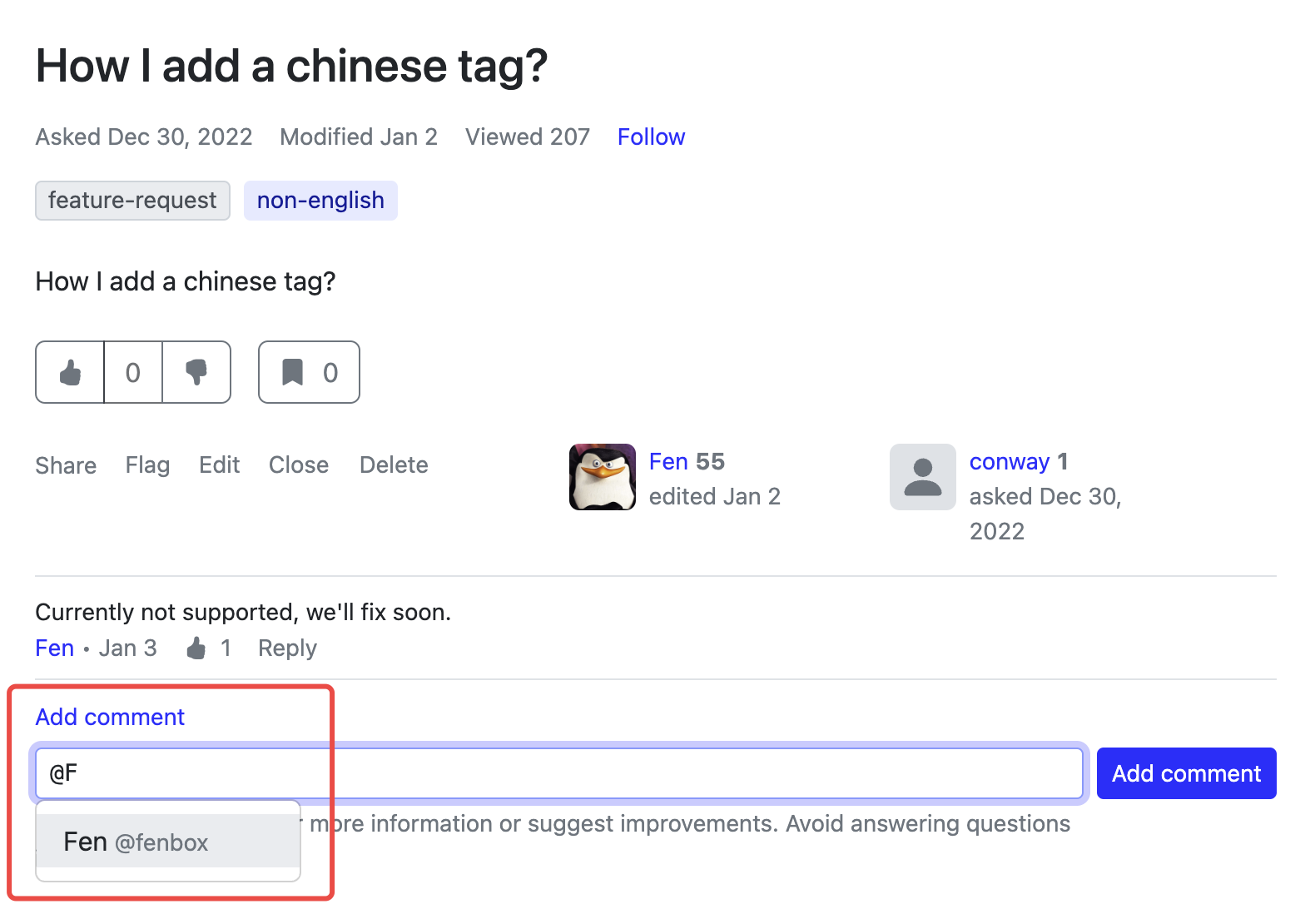 How to use @mention in answers to tag someone for reply or response? · Issue #166 · apache ...