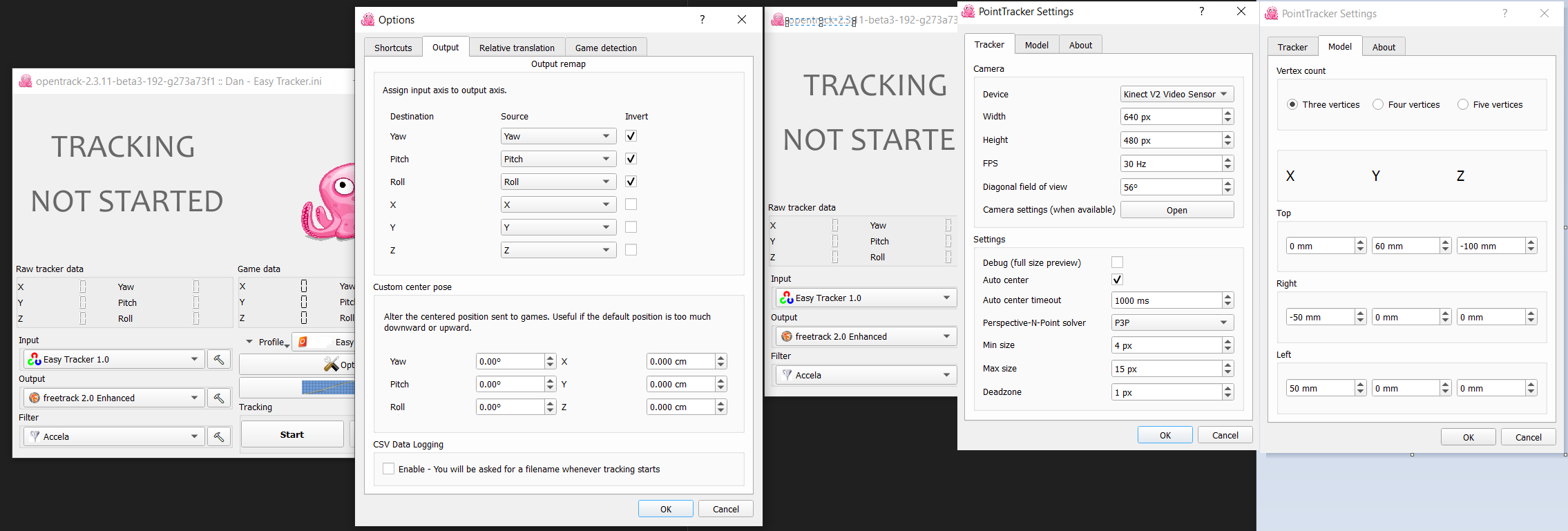 Kinect Easy Tracker Please Explain Vertices Setup · Issue 971 · Opentrackopentrack · Github