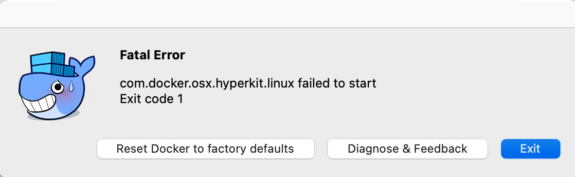 mac docker fatal error after Big Sur upgrade · Issue #5199 · docker/for-mac · GitHub