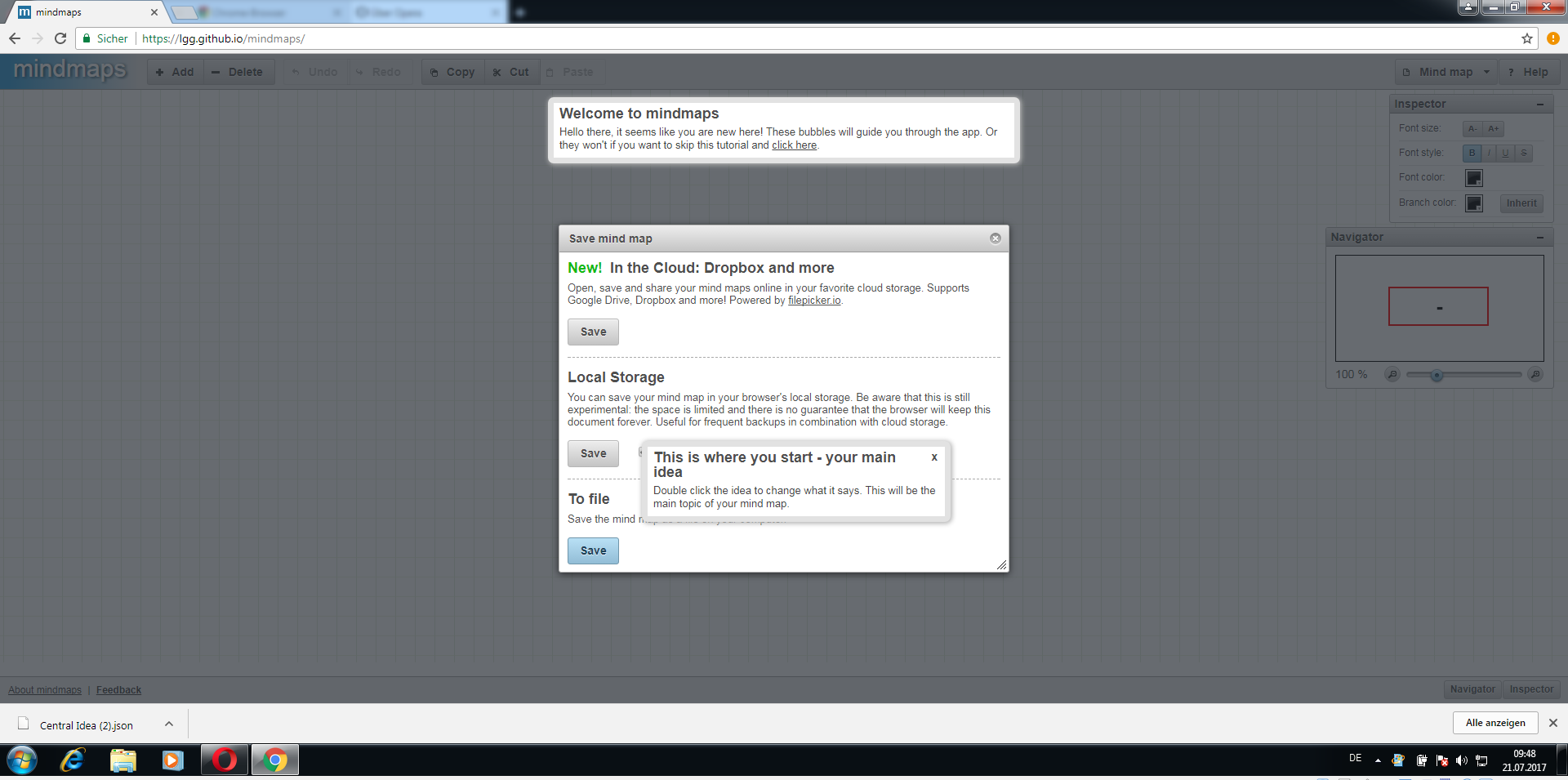 save on computer doesnt work · Issue #60 · drichard/mindmaps · GitHub