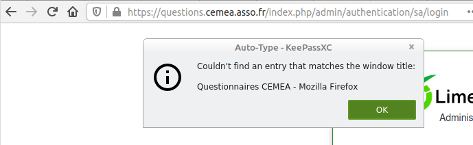 global Auto-type don't match with url search in my browser · Issue ...