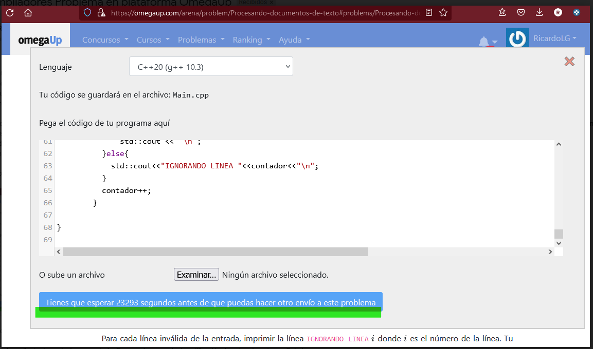[BUG] Error de tiempo de espera entre envíos · Issue #6748 · omegaup ...