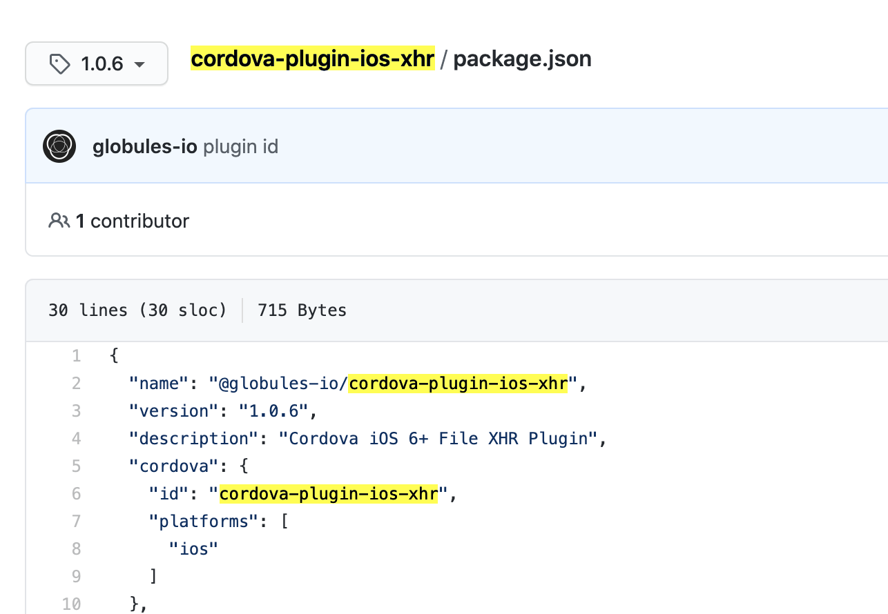 'cordova-plugin-ios-xhr' is not in the npm registry · Issue #4 · globules-io/cordova-plugin-ios ...