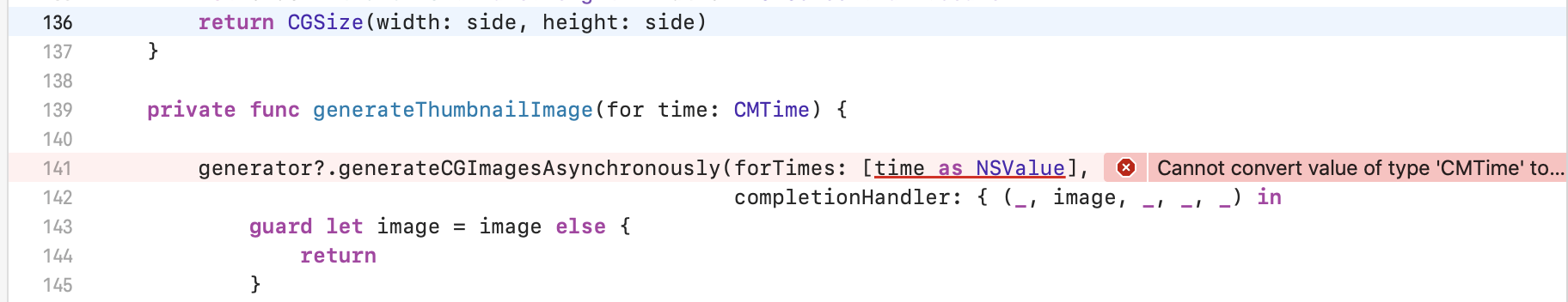 Xcode 12: Cannot convert value of type 'CMTime' to type 'NSValue' in ...