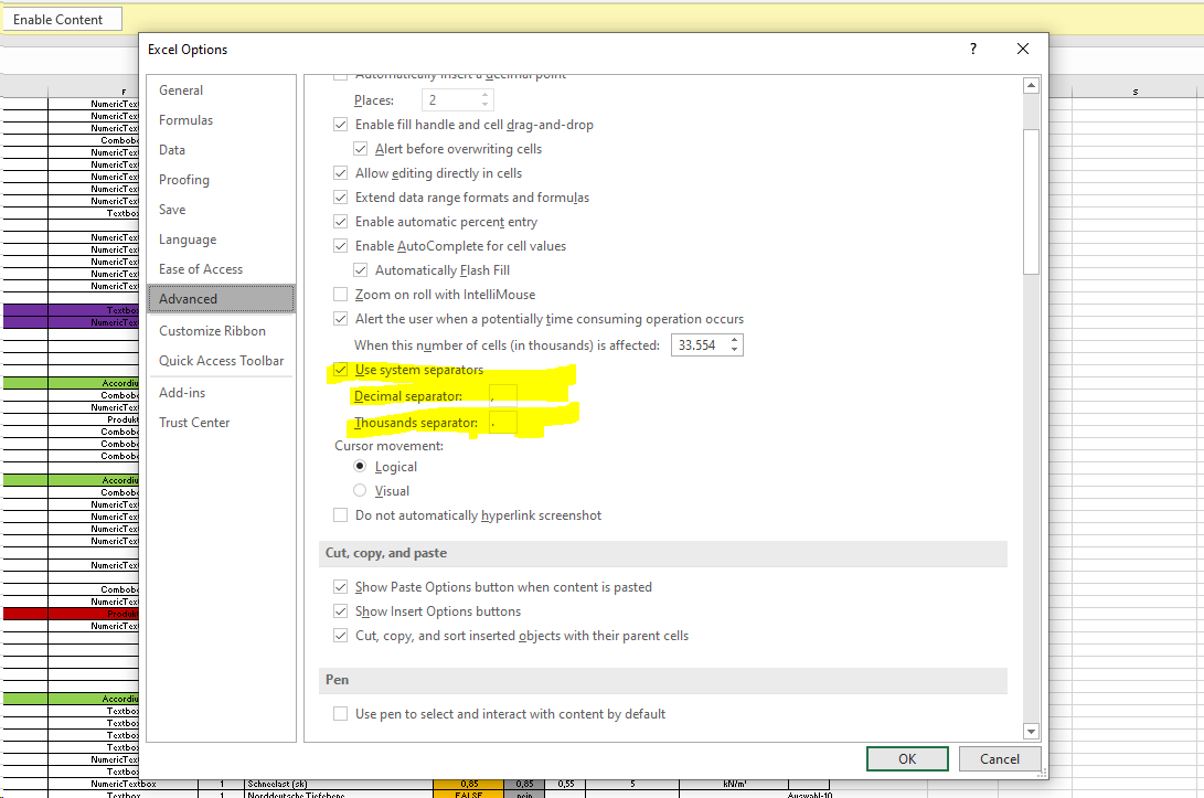 Number decimal separators · Issue #489 · handsontable/hyperformula · GitHub