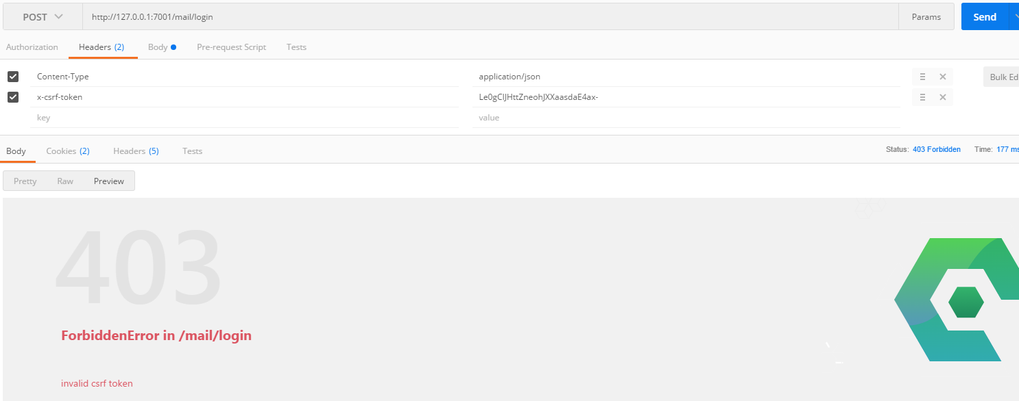 为什么postman发送的请求x-csrf-token可以被解析，axios发送的请求返回missing csrf token？ · Issue #3050 · eggjs/egg · GitHub