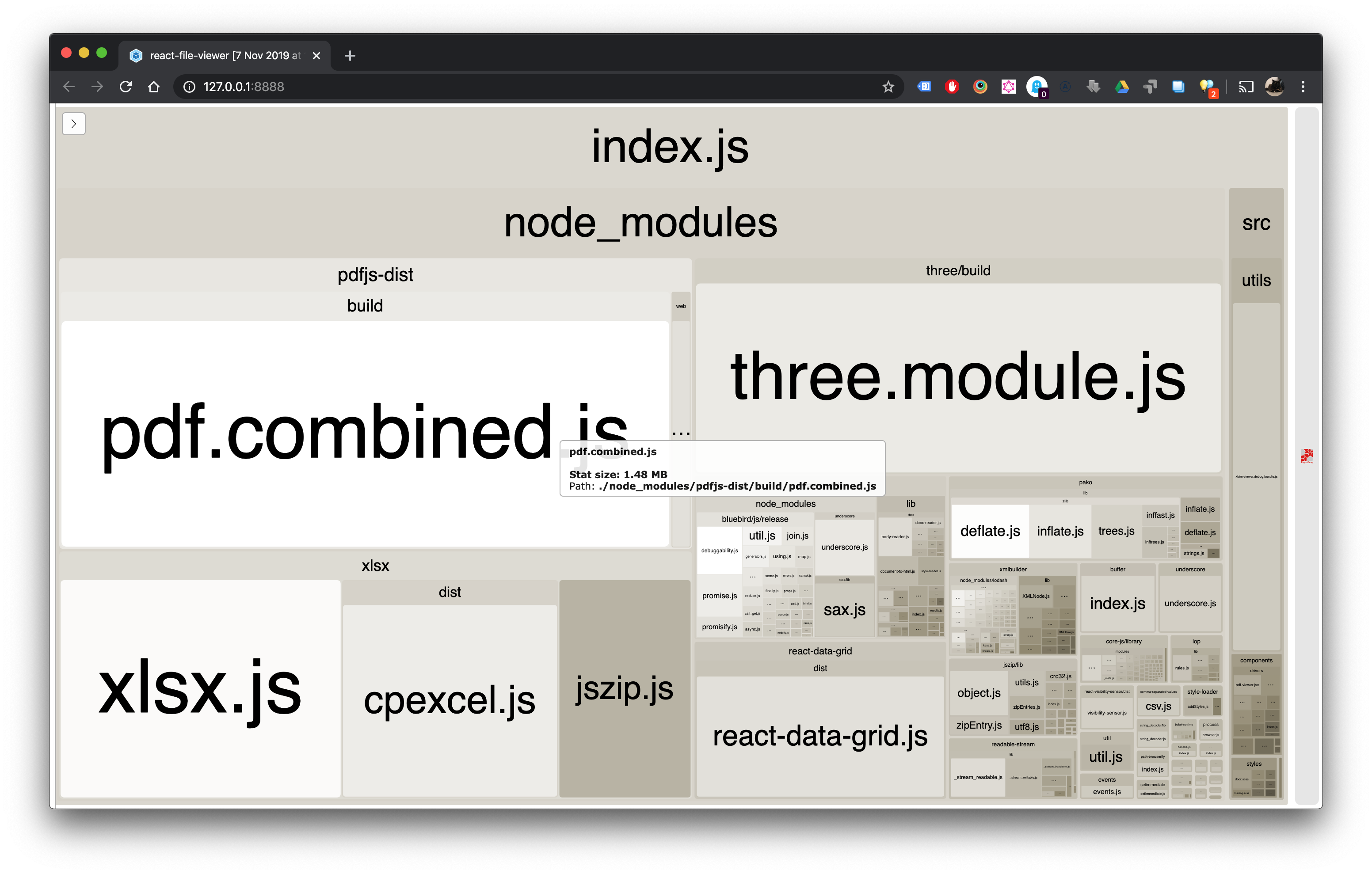 3.6 Mb file after Webpack · Issue #84 · plangrid/react-file-viewer · GitHub