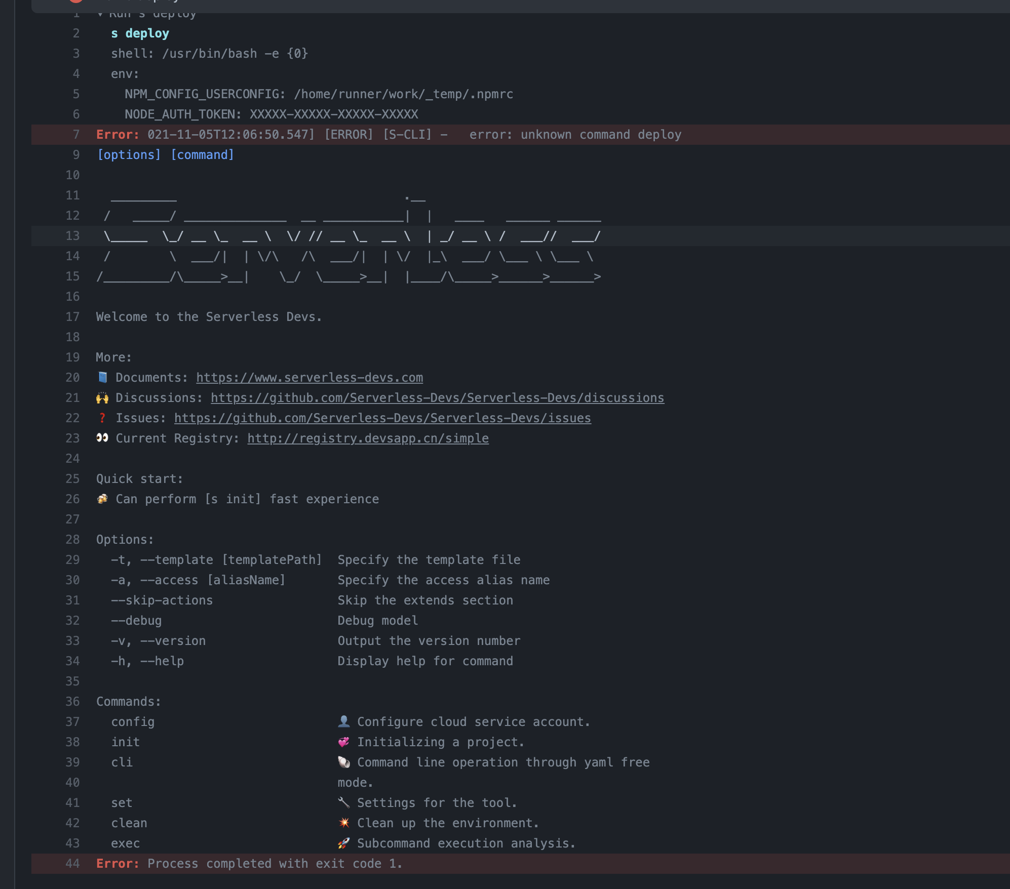Error Unknown Command Deploy · Issue 292 · Serverless Devsserverless Devs · Github