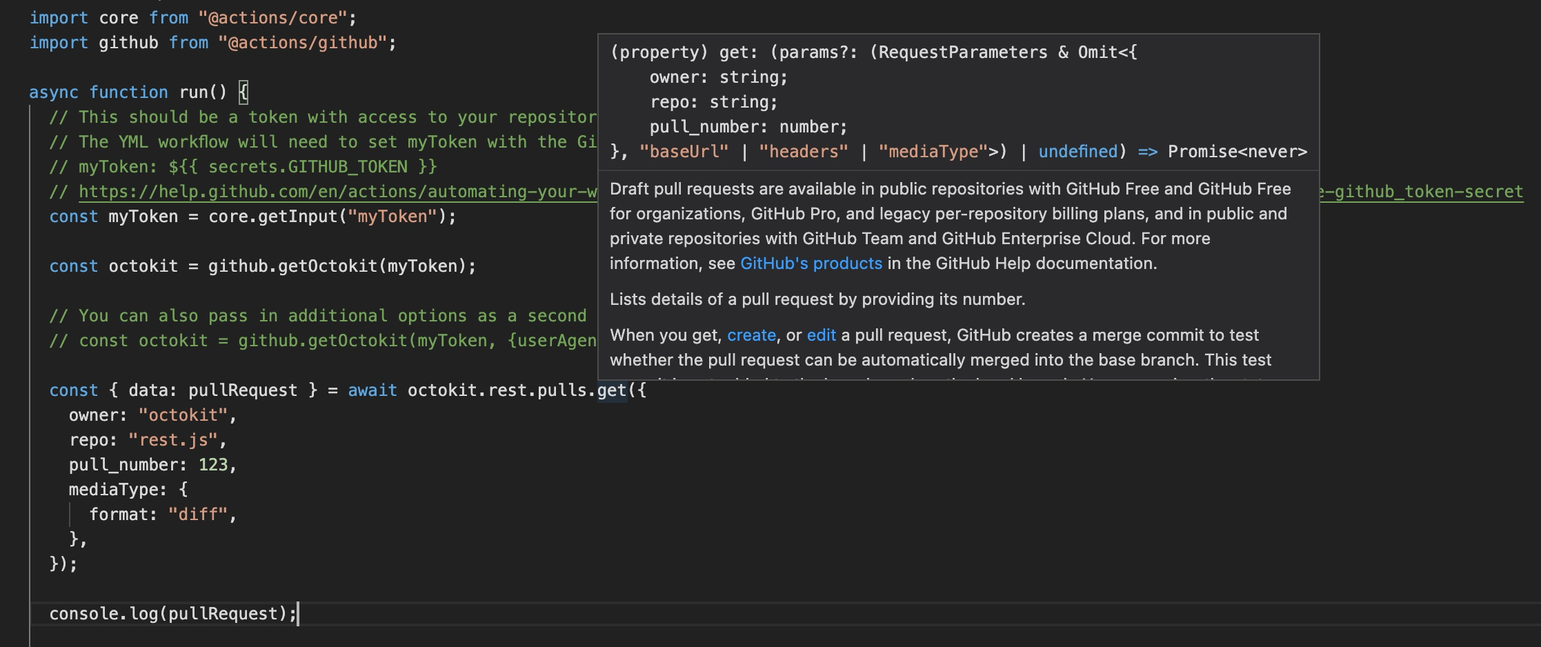 Typings always return "never" for Octokit calls from @actions/github · Issue #973 · actions ...