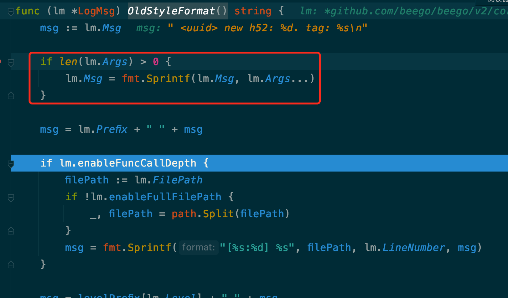 core/logs/log_msg.go OldStyleFormat() 有点问题希望修复一下 · Issue #933 · beego/beedoc · GitHub