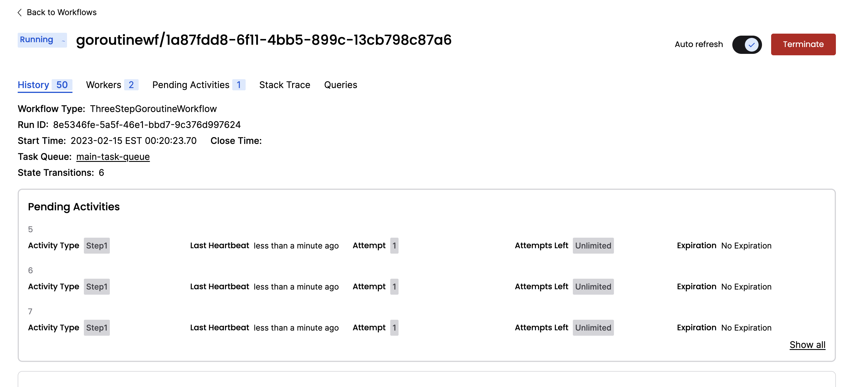 "Pending activities" summary box does not update with auto refresh · Issue #1151 · temporalio/ui ...