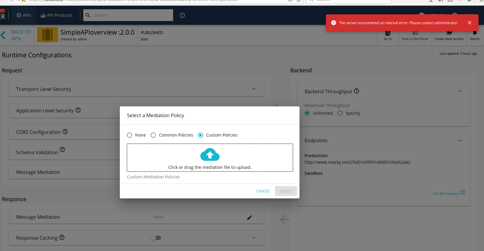 Issue when adding mediation policy which is not in correct syntax · Issue #6565 · wso2/product ...