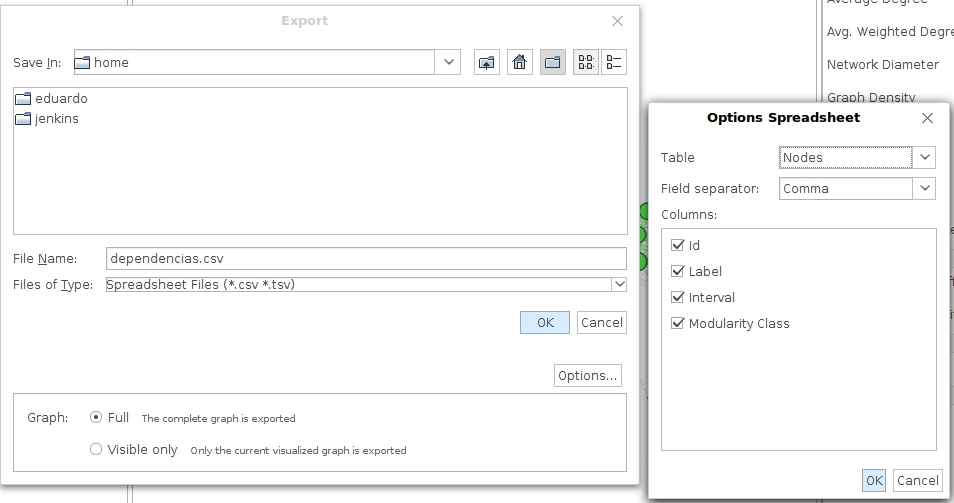 Exporting the Data file of modularity classe in Gephi · Issue #1929 · gephi/gephi · GitHub