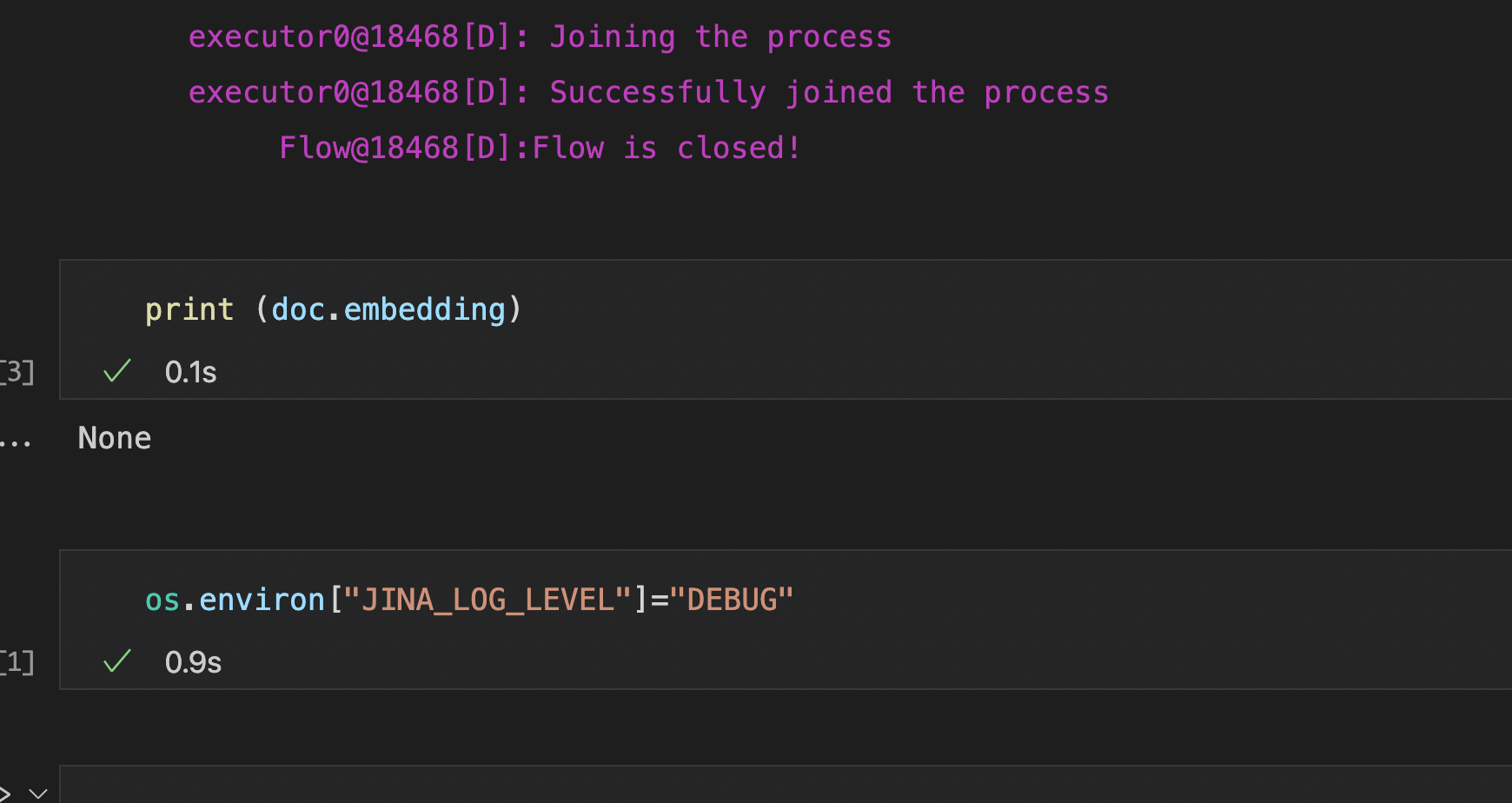 The doc's embedding is always "None", even after docs flowing through the Encoder Executor ...