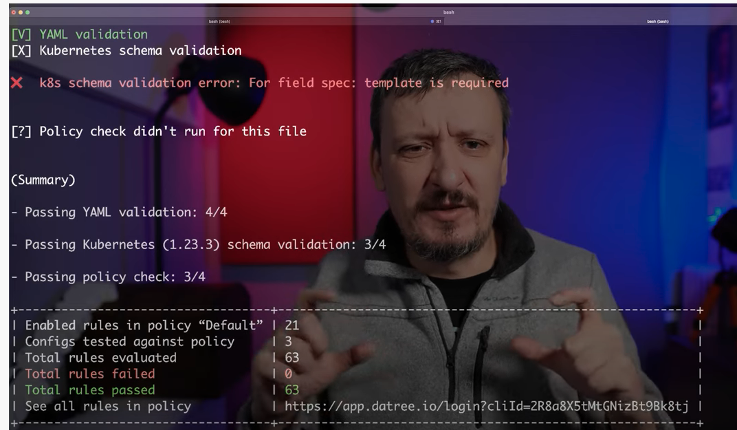 wrong policy check info when schema or yaml validation steps are failing · Issue #427 · datreeio ...