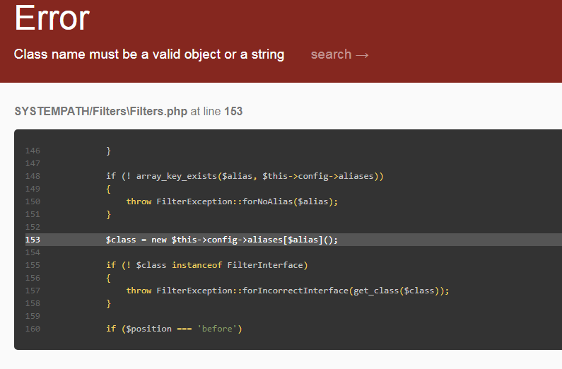 Bug: Alias Filter with Multiple Filter Class Doesn't Work · Issue #2831 · codeigniter4 ...