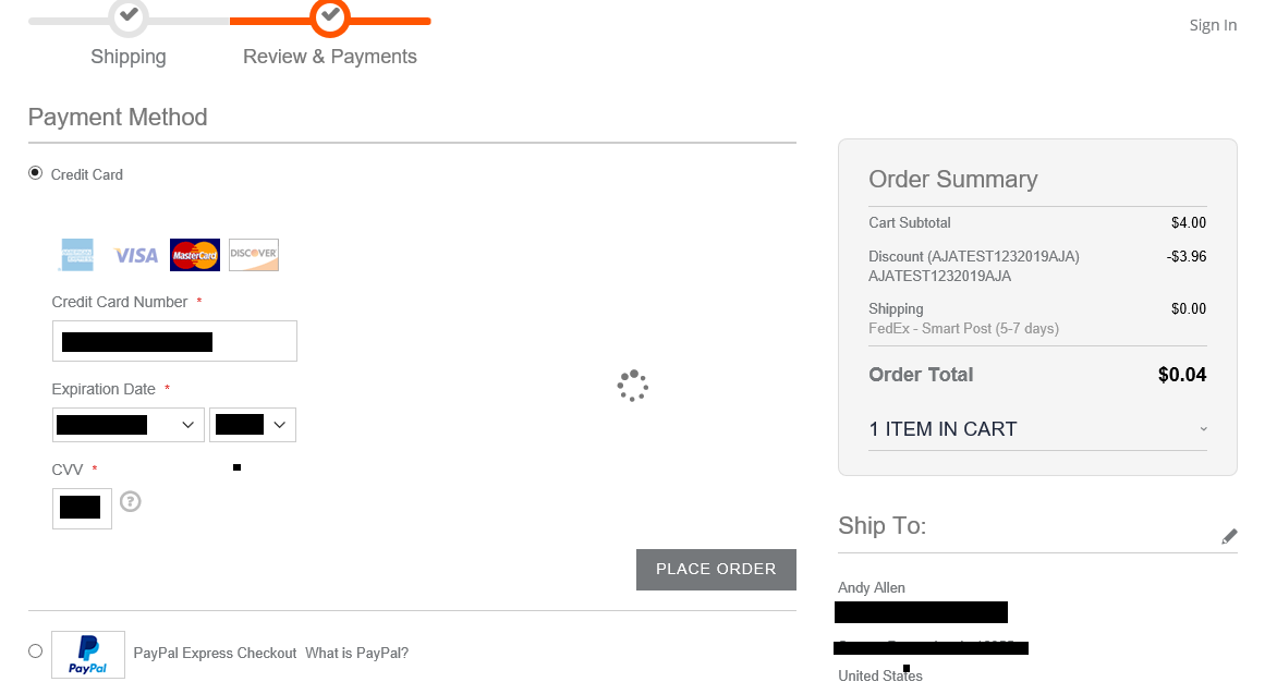 IE11 Checkout Error; Indefinite loading; Cant complete check out · Issue #23837 · magento ...