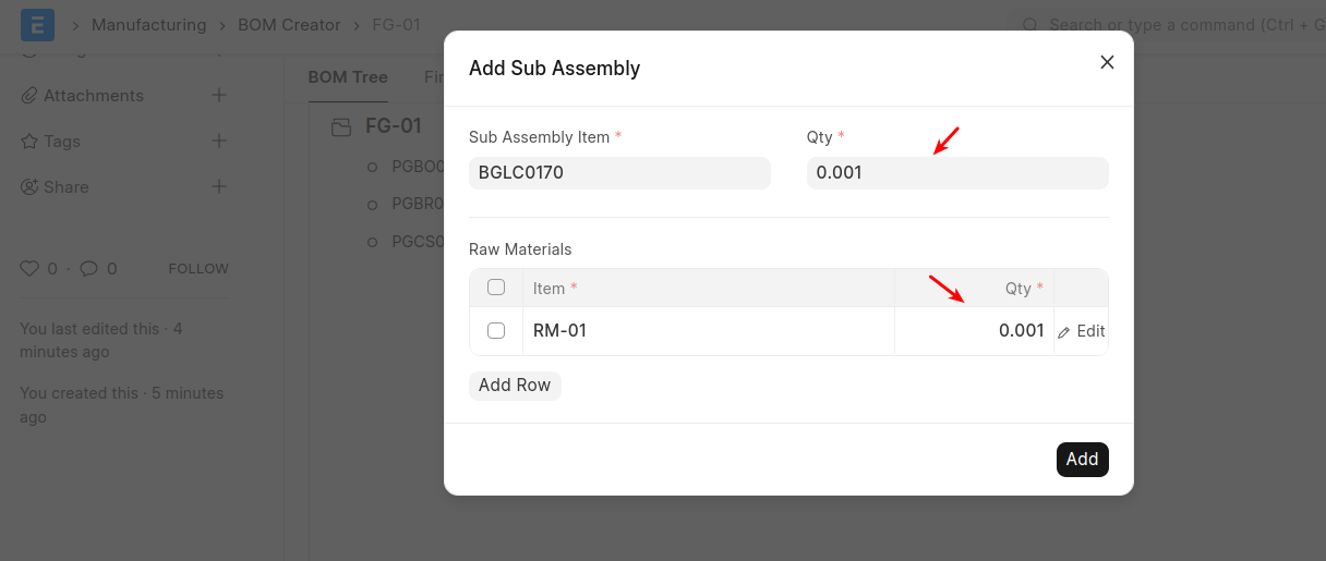 Bom Creator Tools can't work with many decimal digits · Issue #38041 · frappe/erpnext · GitHub