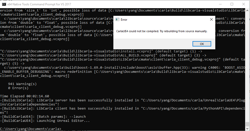 Linking errors when compiling CarlaUE4 from source in Visual Studio · Issue #1432 · carla ...