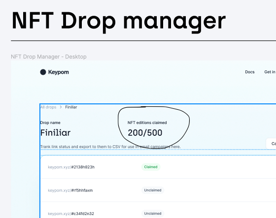 NFT Drop Manager · Issue #51 · keypom/keypom-frontend · GitHub