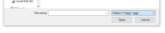 Unable to load videos in formats other than Unable to load videos in formats other than