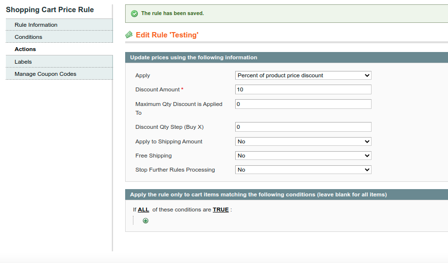 Receiving "Coupon code is not valid" for newly created coupon codes · Issue #2561 · OpenMage ...