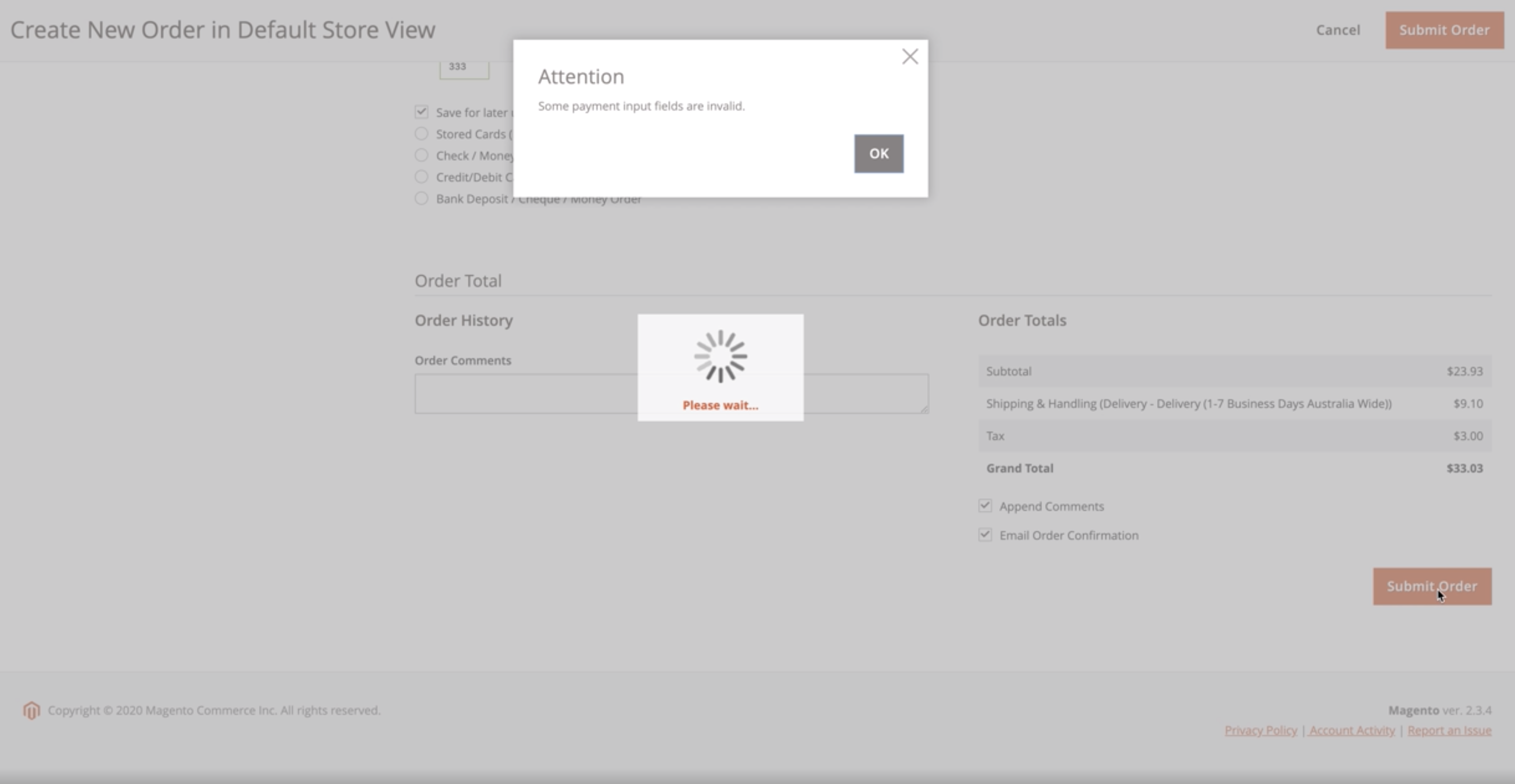 Braintree Payment Method AMEX 3-digit CVV Error From Admin · Issue #27452 · magento/magento2 ...