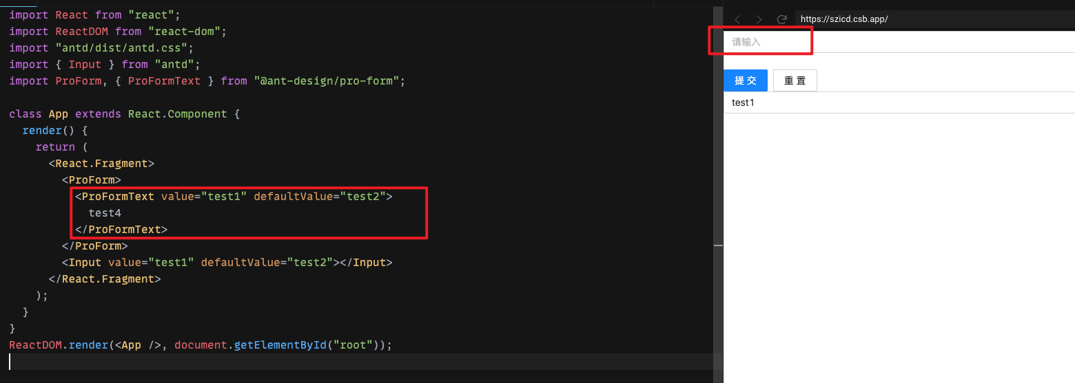 🧐[问题] 请问下ProFormText如何设置值? · Issue #2157 · ant-design/pro-components · GitHub